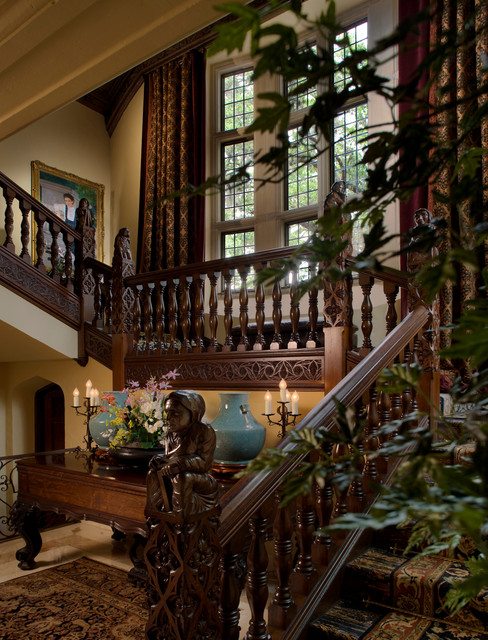 Tudor Revival Interior Stairs Grand Tudor Oak Staircase Neville