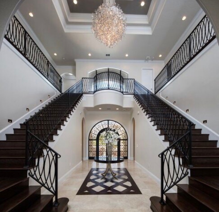 Double Staircase - Staircase - Orlando - by Triton Builders Inc | Houzz