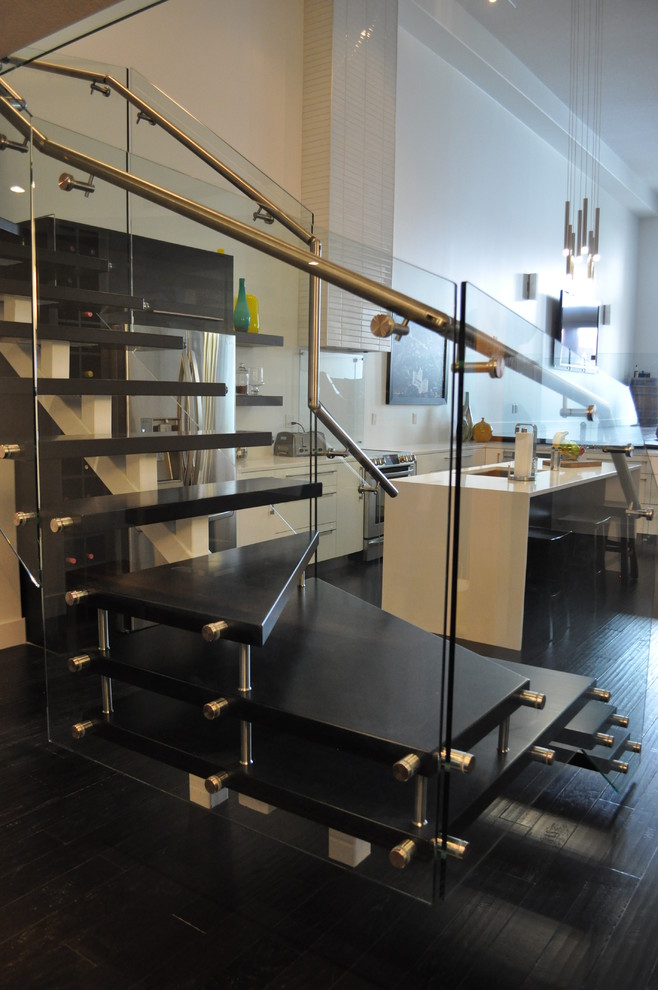 Double Winder with Glass - Modern - Staircase - Calgary - by Architech ...