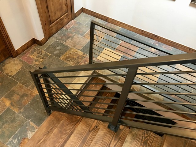 Eagle Landing - Floating Mono Beam Staircase & Horizontal Railings ...