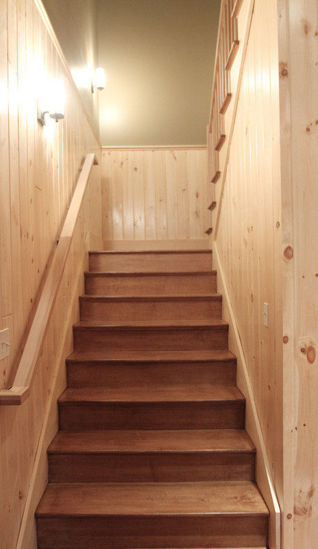 Eastern White Pine - Rustic - Staircase - Portland Maine - by Hancock ...