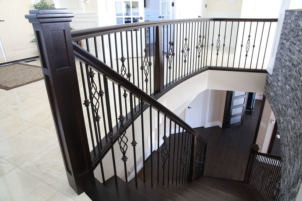 Elegant Wrought Iron Railing - Traditional - Staircase - Other - by BP ...