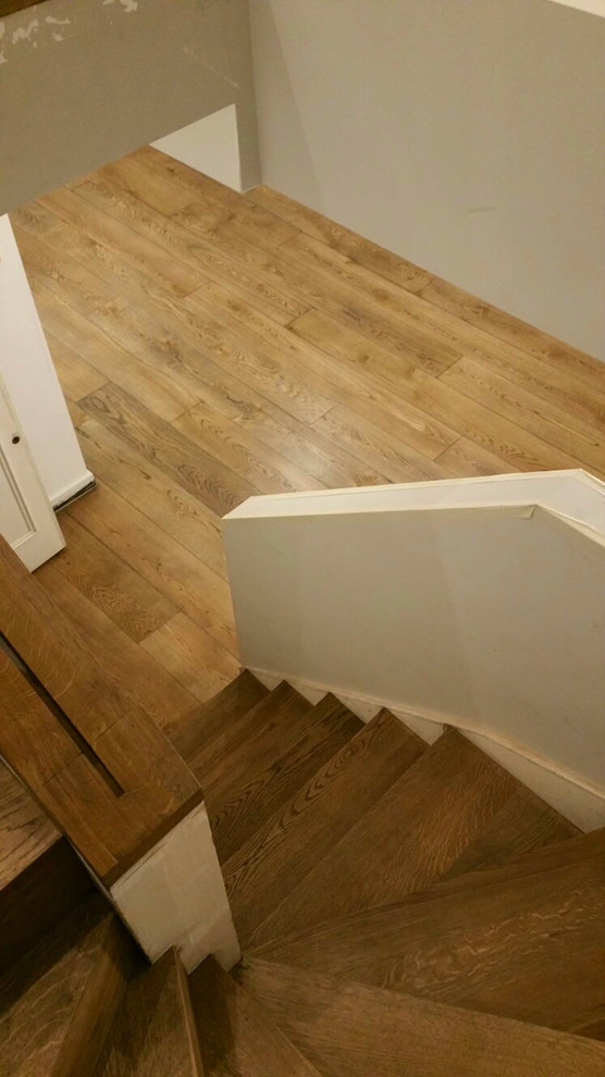 Engineerd Oak Floor Installation and Stair cladding Notting Hill ...