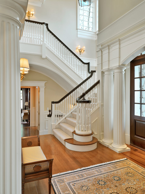 Entry Halls & Main Stairs - Traditional - Staircase - Boston - by Jan ...