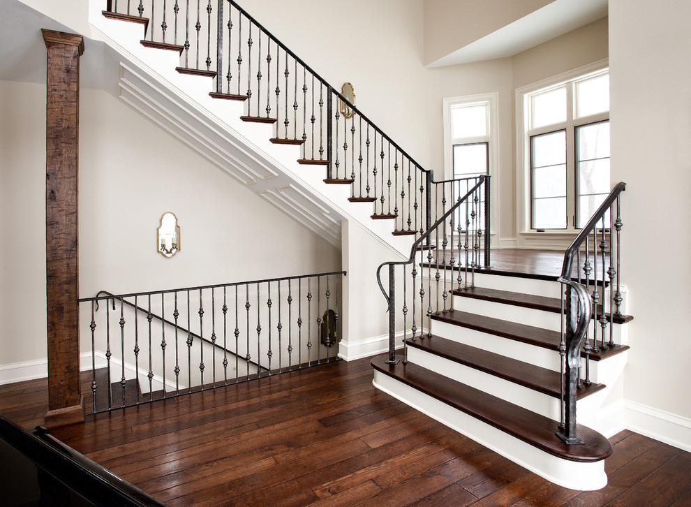 Entry Stair & Railing #4 - Traditional - Staircase - Milwaukee - by ...