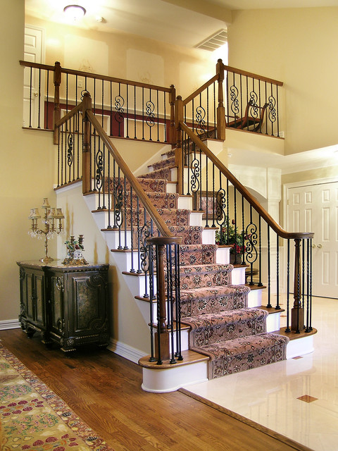 Entry Staircase with Access to the Basement - Traditional - Staircase ...