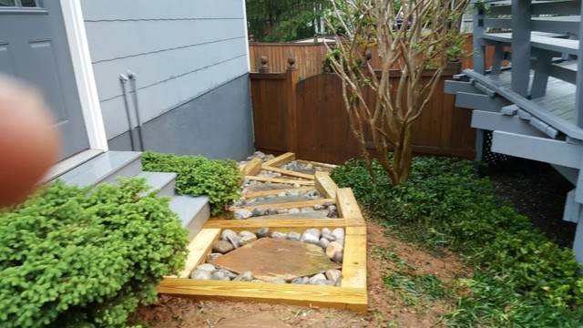 Exterior stairs with underground drainage system. - Modern - Staircase ...