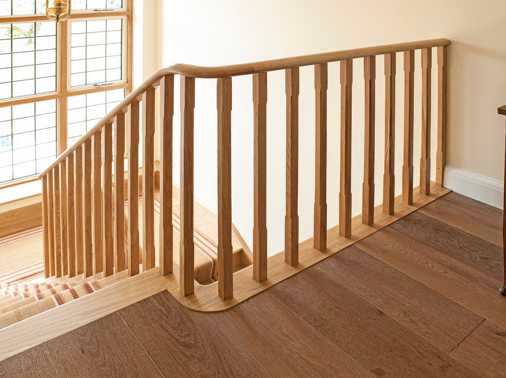 Feature Staircase with Continuous Handrail - Traditional - Staircase ...