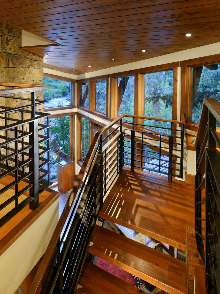 Feldman Stairs - Rustic - Staircase - Denver - by David Johnston ...
