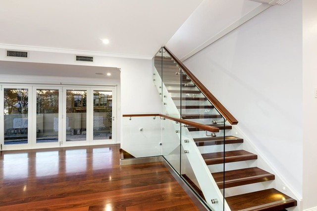 First Floor Addition and major renovation - Transitional - Staircase ...