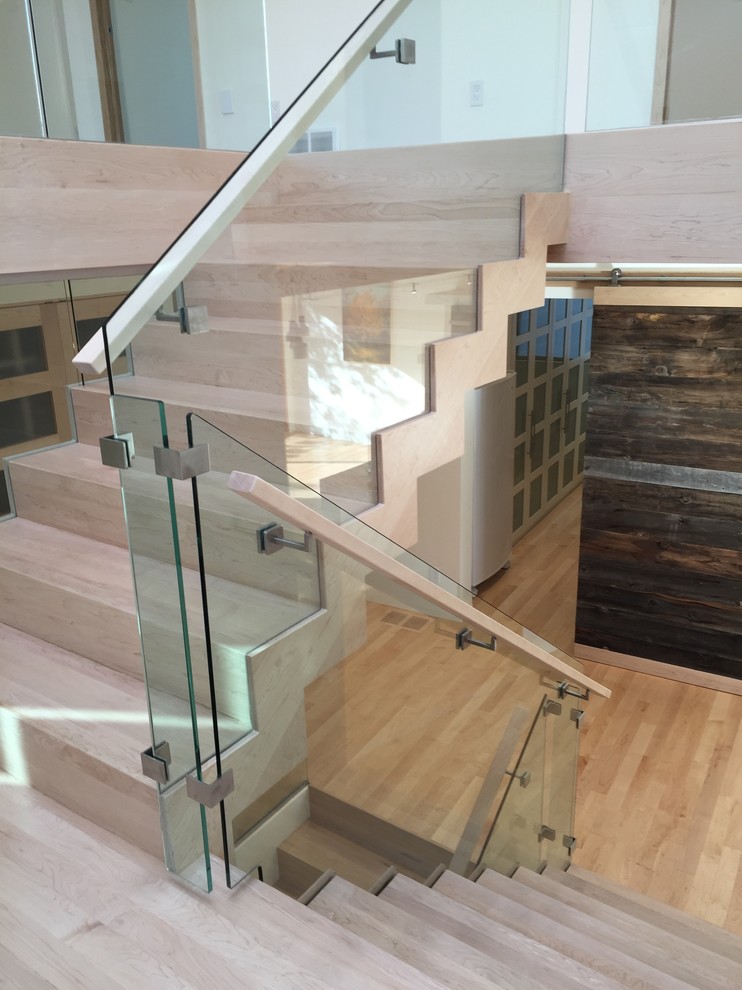 Floating Boxed Zig Zag Staircase - Modern - Staircase - Edmonton - by ...