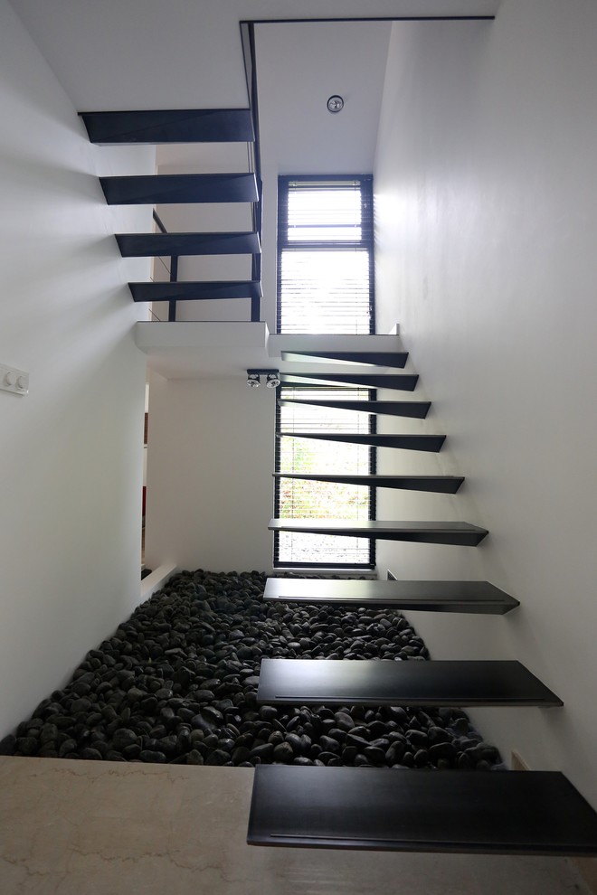 Floating stairs with triangular treads - Modern - Staircase - Amsterdam ...