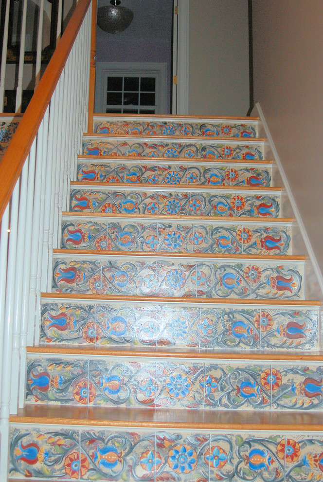 Floor & Stairs Murals - Mediterranean - Staircase - Boston - by ...