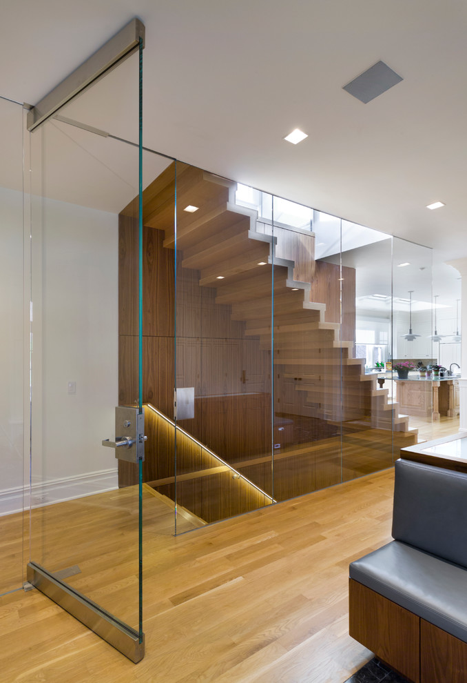Frameless Glass Walls & Partitions - Contemporary - Staircase - New ...