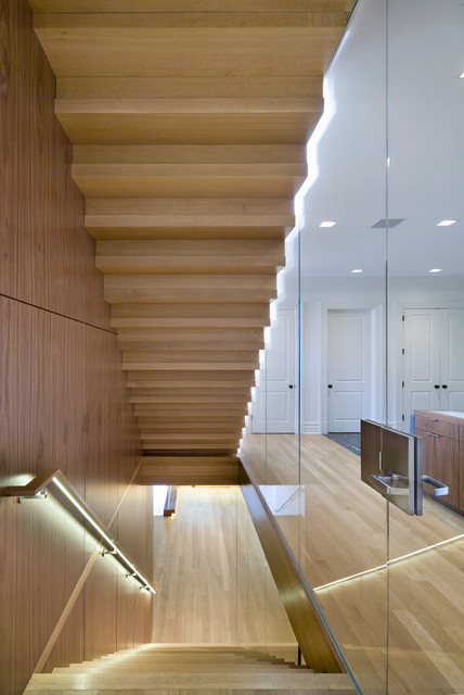 Frameless Glass Walls & Partitions - Contemporary - Staircase - New ...