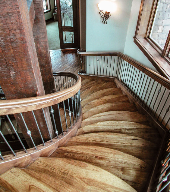 Freestanding Stacked Staircases - Traditional - Staircase - Salt Lake ...