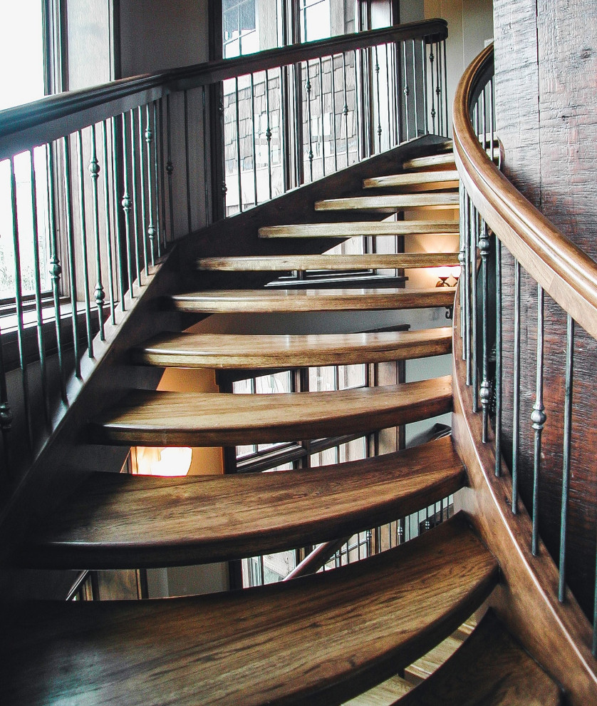 Freestanding Stacked Staircases - Traditional - Staircase - Salt Lake ...