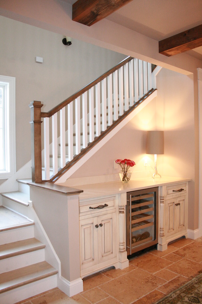 French Country Staircase, Peoria Heights, Illinois - Transitional ...