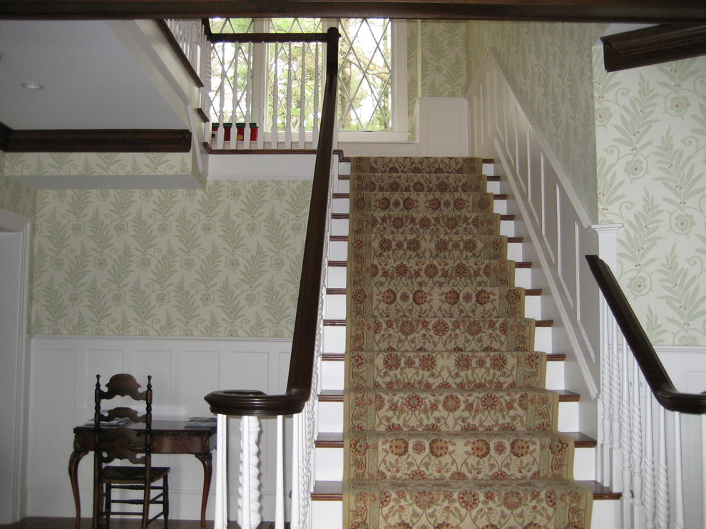 Front hall/entrance ways - Traditional - Staircase - Boston - by Sasha ...