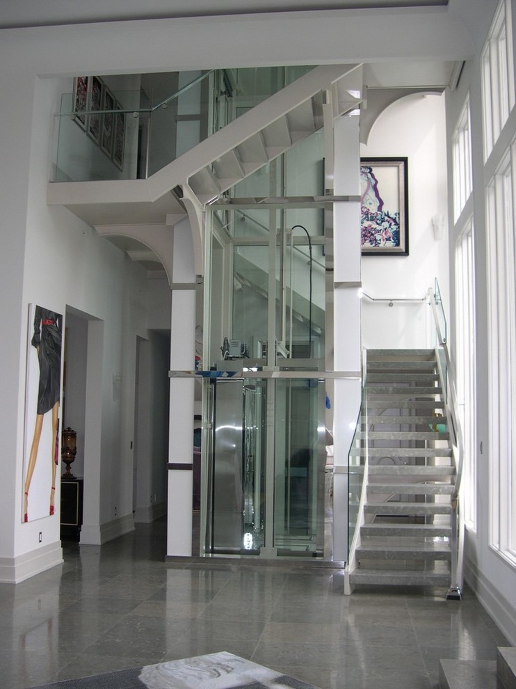 Glass and Metal Stairs - Modern - Staircase - Miami - by Conti Glass ...