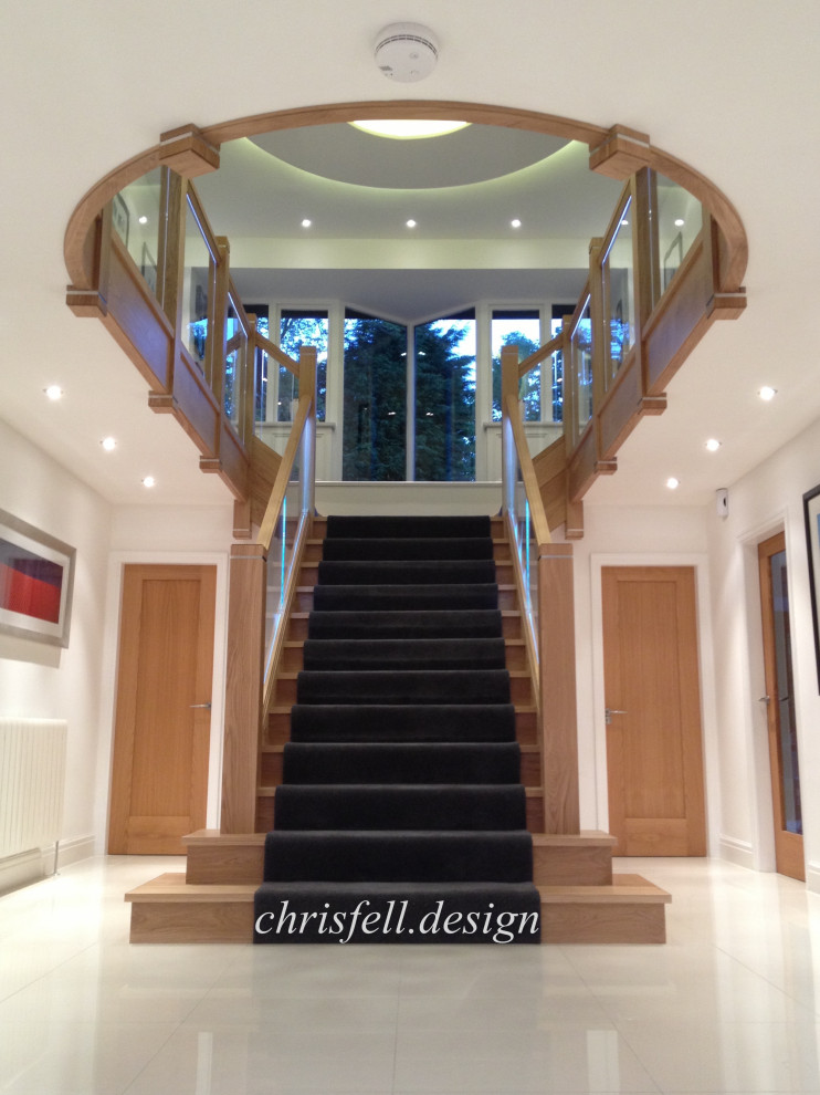 Glass balustrade with LED lighting - Staircase - Other - by Chris Fell ...