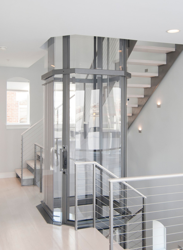 Glass Elevator in Staircase - Contemporary - Staircase - Denver - by ...
