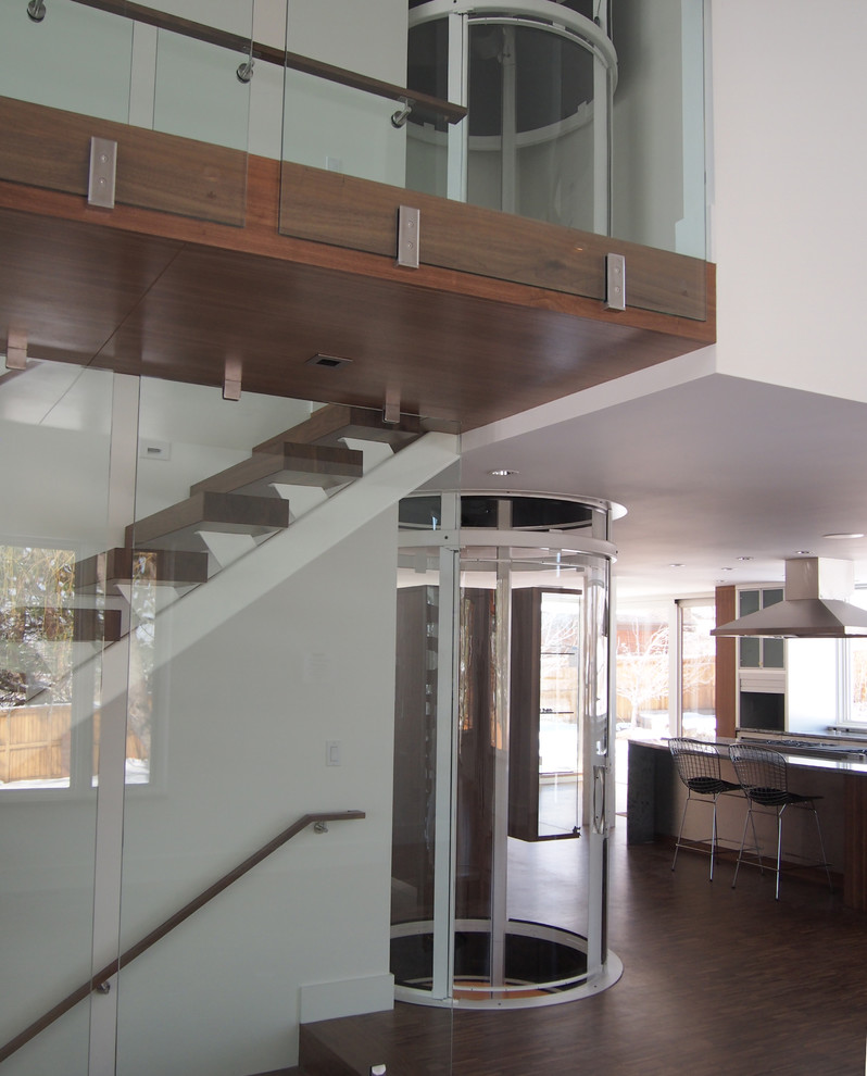 Glass Elevator in Staircase - Contemporary - Staircase - Denver - by ...