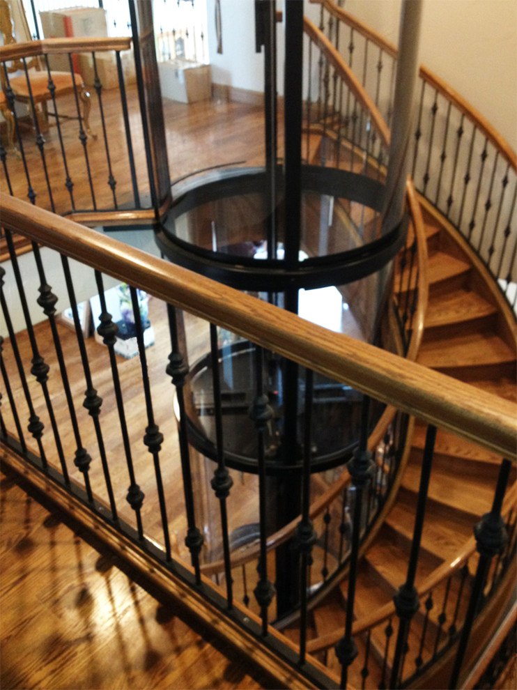 Glass Elevator in Staircase - Rustic - Staircase - Denver - by Visilift ...