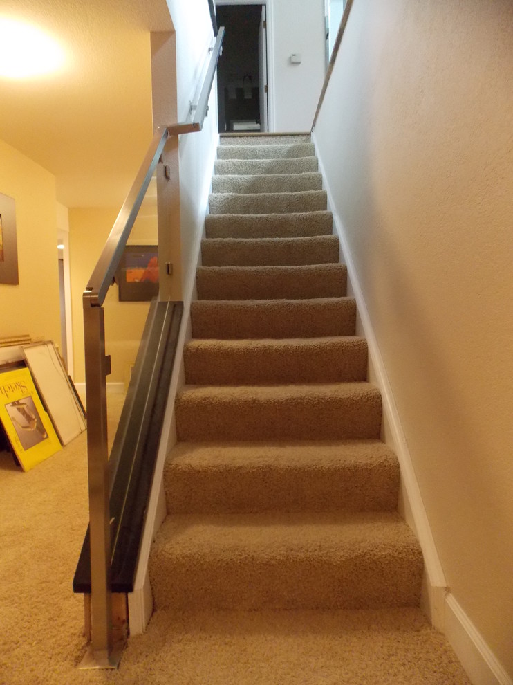 Glass Hand Railing - Contemporary - Staircase - Denver - by Denver ...