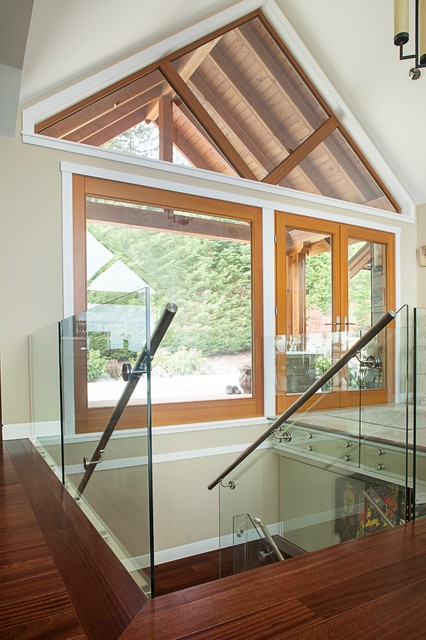 Glass Panel Staircase - Traditional - Staircase - Other - by Crystal ...