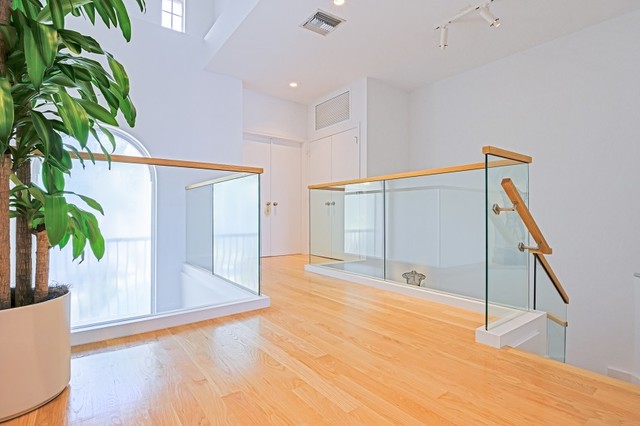 Glass Railings – Wooden Cap Rails - Modern - Staircase - Tampa - by ...