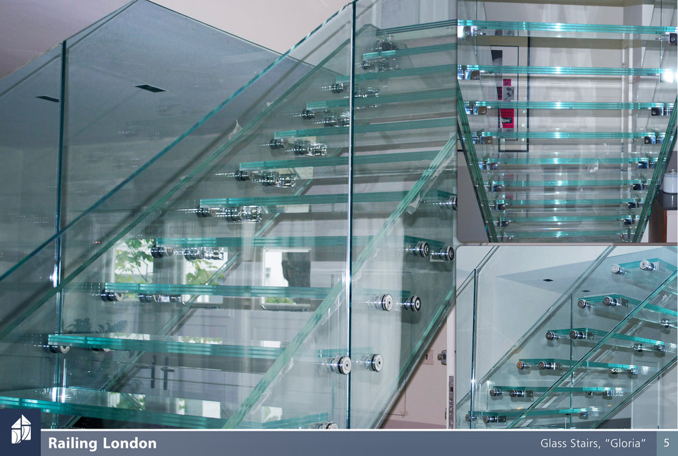Glass staircases - Contemporary - Staircase - London - by Railinglondon ...