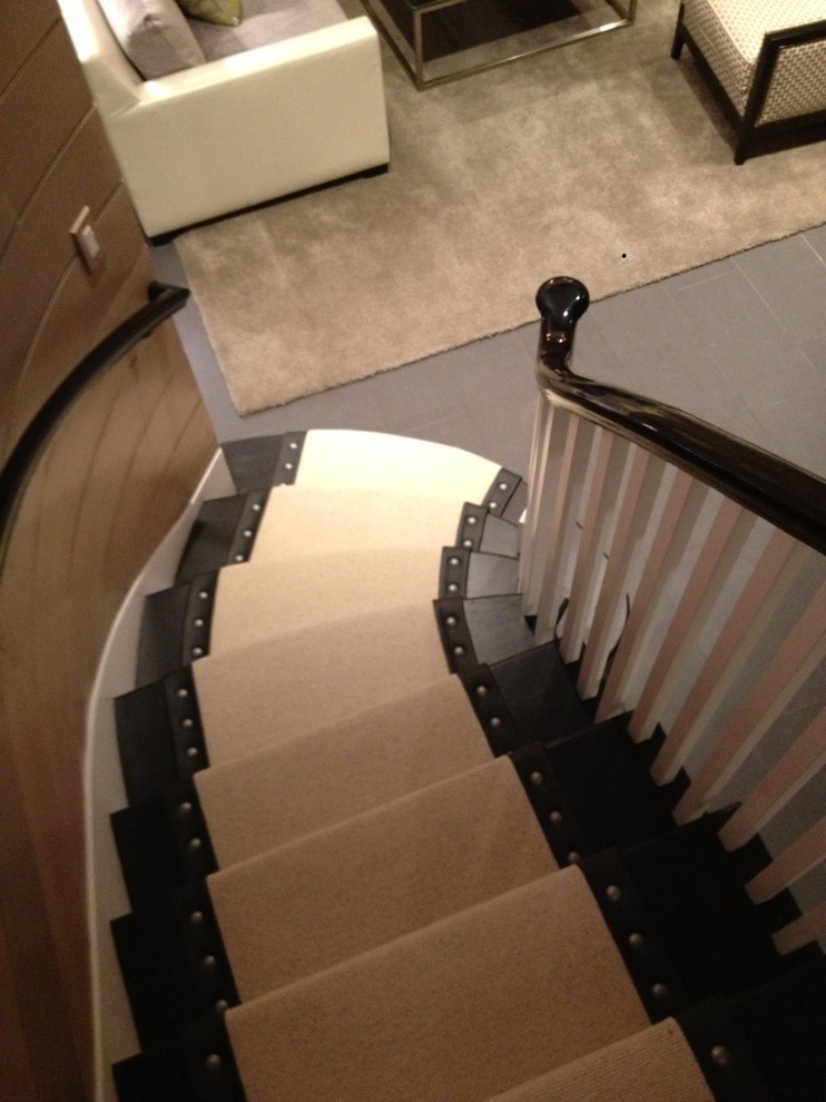 Glencoe, IL - Lower Level Stair Runner - Contemporary - Staircase ...