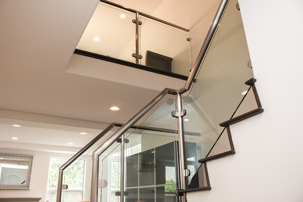 Glendale - Stairwell Railing Leading to New Loft - Contemporary ...