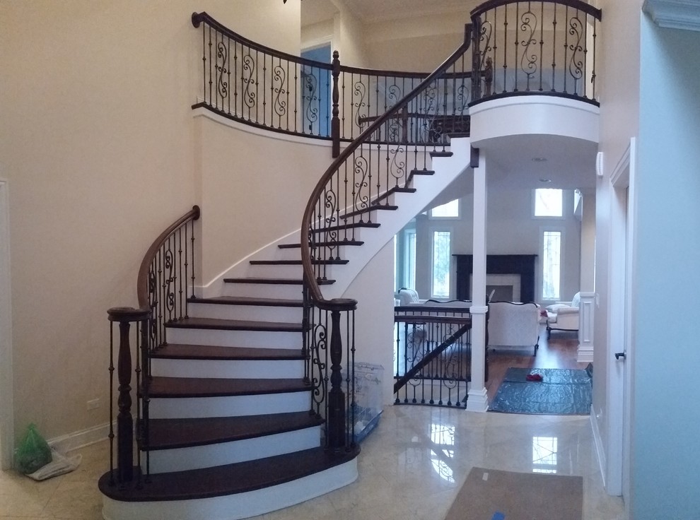 Glenview radius staircase - Modern - Staircase - Chicago - by Teodoro Brothers Custom ...