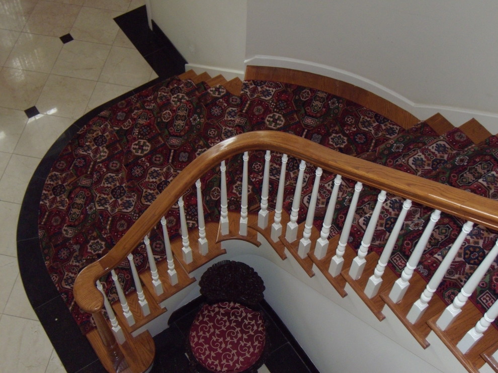 Godfrey Hirst Red Wool Steps - Traditional - Staircase - Chicago - by ...