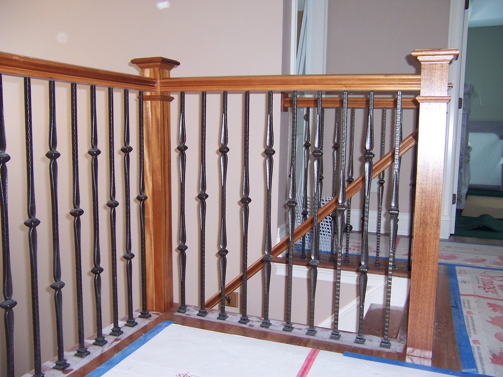 Gothic Hammered Iron Balusters - Traditional - Staircase - Houston - by ...
