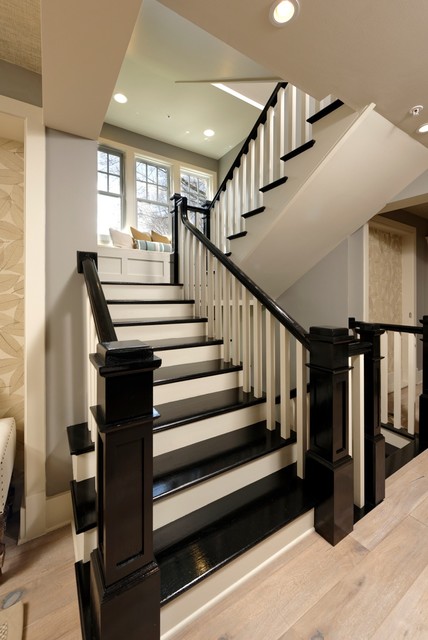 grand stair with window seating - Victorian - Staircase - DC Metro - by ...