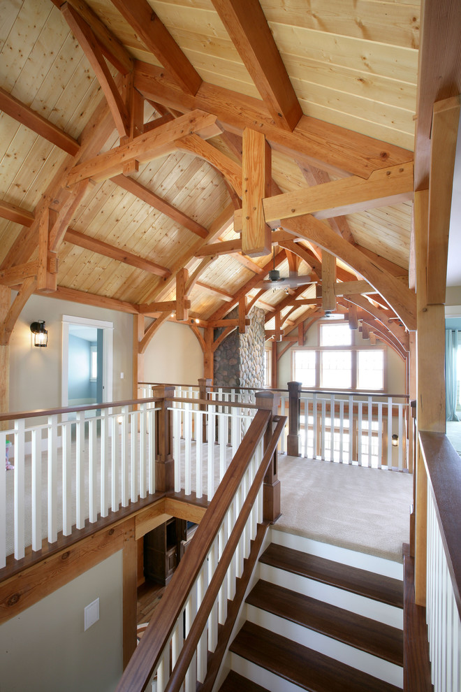 Grand Traverse Bay cottage stairs - Traditional - Staircase - Grand ...