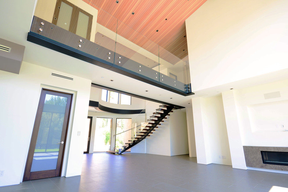 Ground Level Stair and Balcony Railing - Modern - Staircase - Los ...