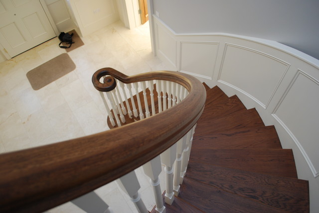 Hallway Stairs, Wall Panelling and window Frames - Traditional ...