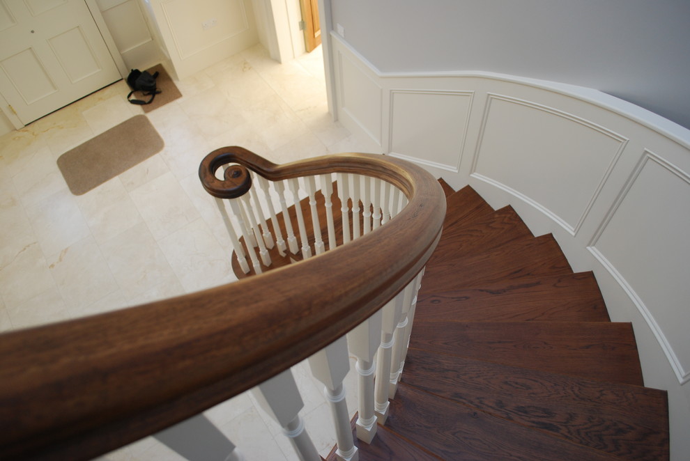 Hallway Stairs, Wall Panelling and window Frames - Traditional ...