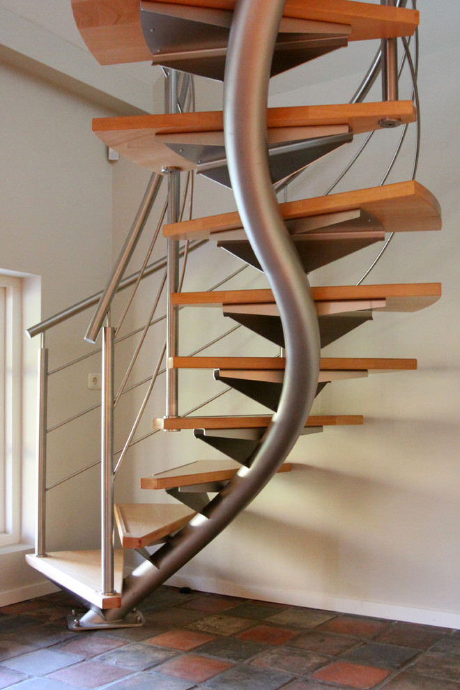 Helical Stairs with Wood Treads - Contemporary - Staircase - Toronto ...