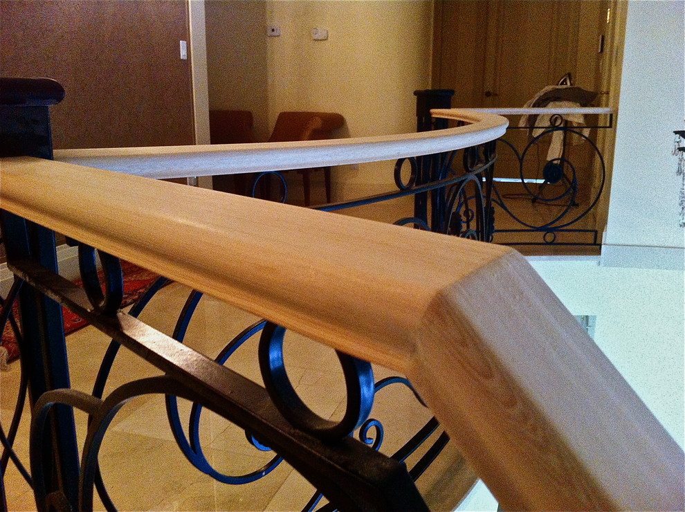 Hemlock Rail on Iron Structure - Traditional - Staircase - Vancouver ...