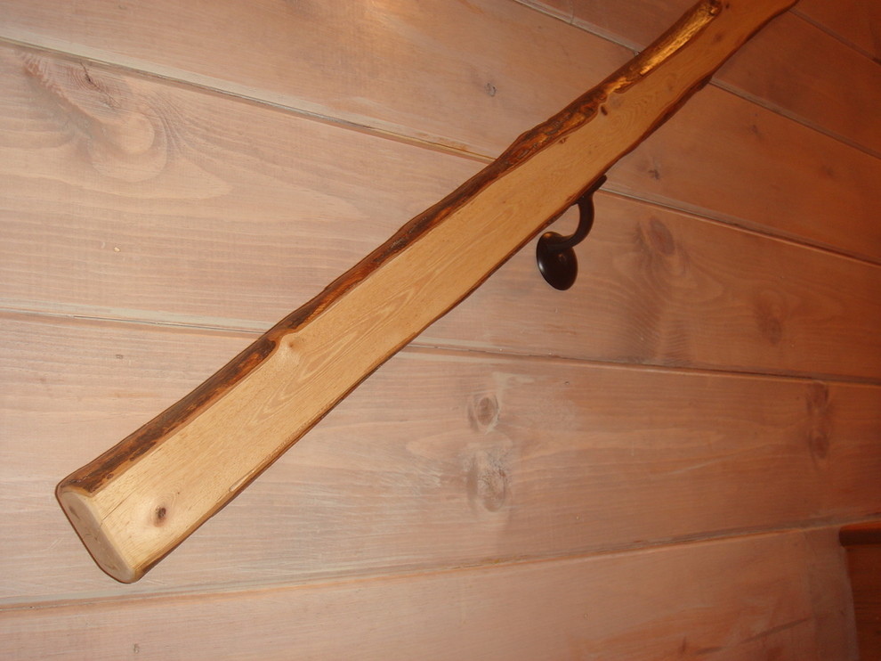 Hickory Hand Rail - Rustic - Staircase - Other - by Hearthwoods Custom ...