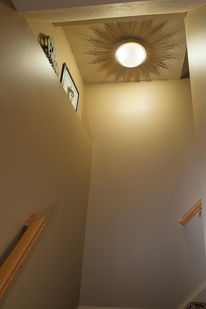 Home Theater and Entertainment Room - Traditional - Staircase - New ...