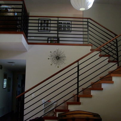 Horizontal Contemporary Railing systems - Traditional - Staircase ...