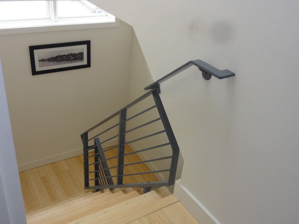 Horizontal railing and handrail - Modern - Staircase - Philadelphia ...