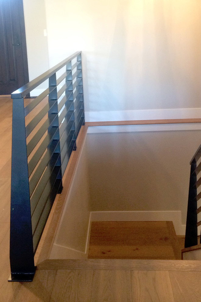 Horizontal Steel Railing Systems - Contemporary - Staircase - Salt Lake ...