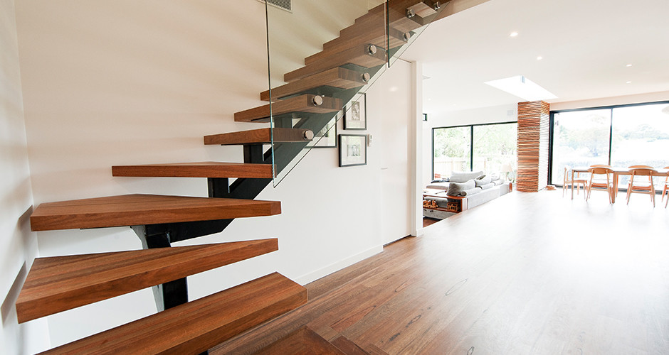 Indoor wood staircase design - Modern - Staircase - Los Angeles - by ...